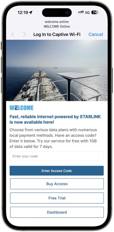 ELCOME INTRODUCES WELCOME MARITIME INTERNET SERVICE POWERED BY STARLINK ...